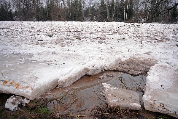 Ogres upē drupinās ledu | LA.LV