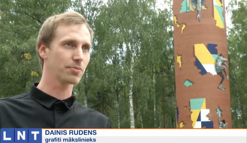 VIDEO: Olainē tapis grandiozs grafiti – apgleznots 40 metrus augsts ...