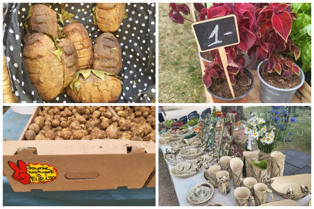 FOTOREPORTĀŽA. Pīrādziņi, jaunie kartupeļi un medus, siers, alus, stādi ...