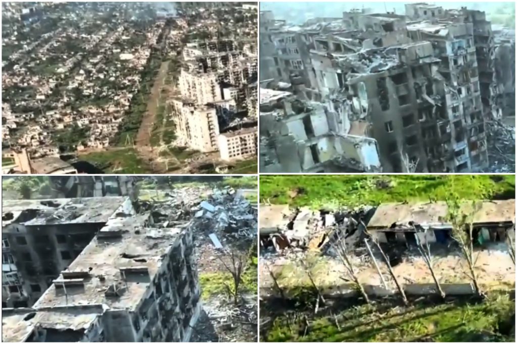 VIDEO. Kā filmās par pasaules galu – tāda šobrīd izskatās Bahmuta ...