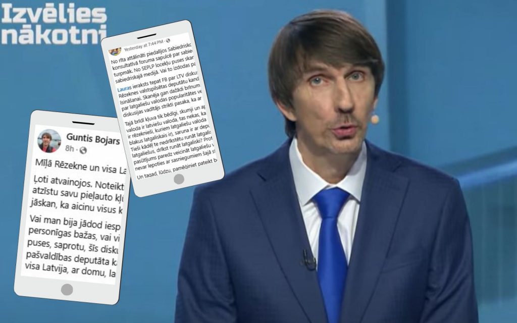 “Runājiet ar mani latviski!” Guntis Bojārs LTV priekšvēlēšanu debatēs ...