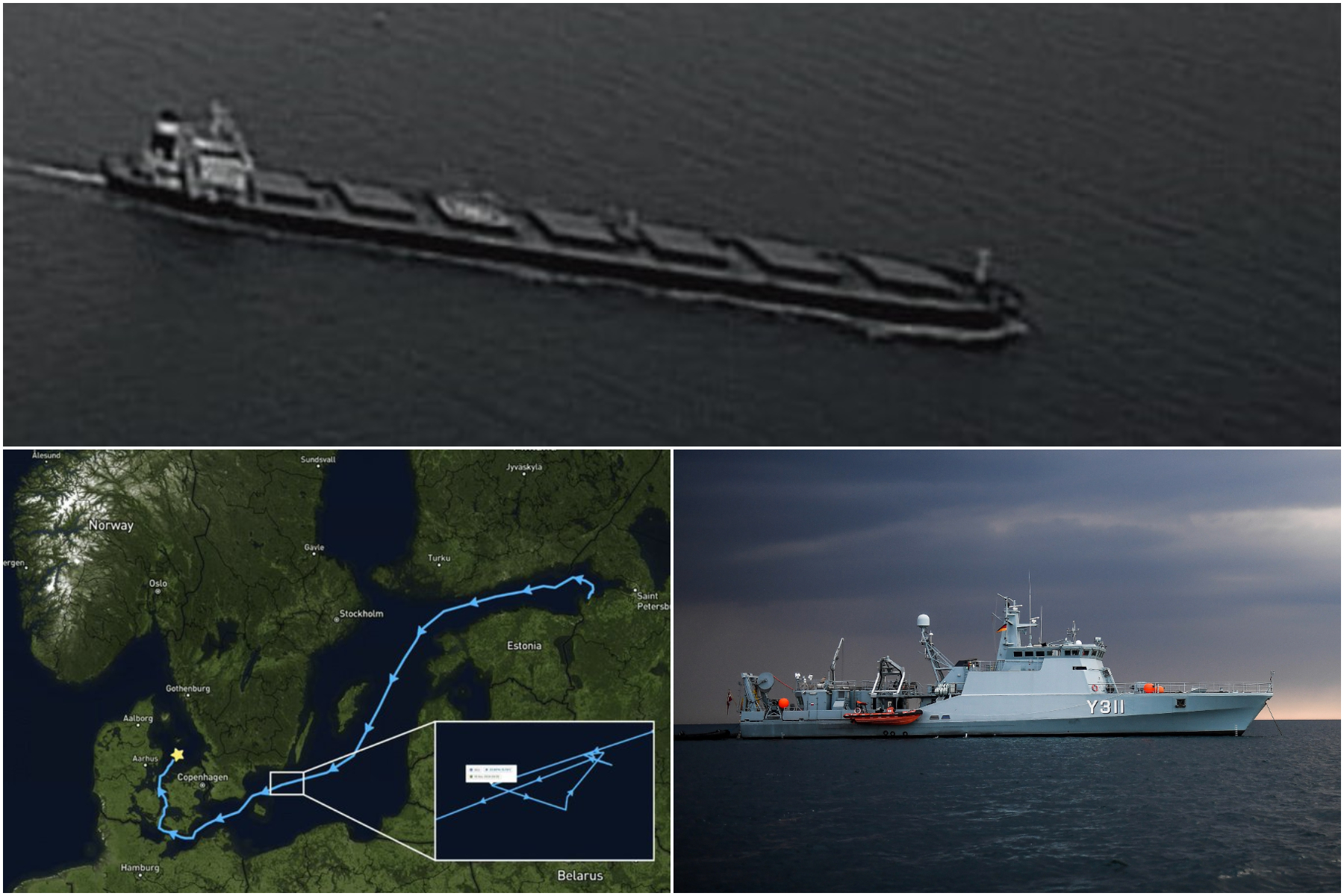 Scenārijs skaidrs. Ķīnas kuģis enkuru vilcis daudzus kilometrus, tā ...