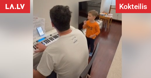 VIDEO. Aizkustinoši un mīļi! Māris Grigalis atbalsta dēliņu, mācoties ...