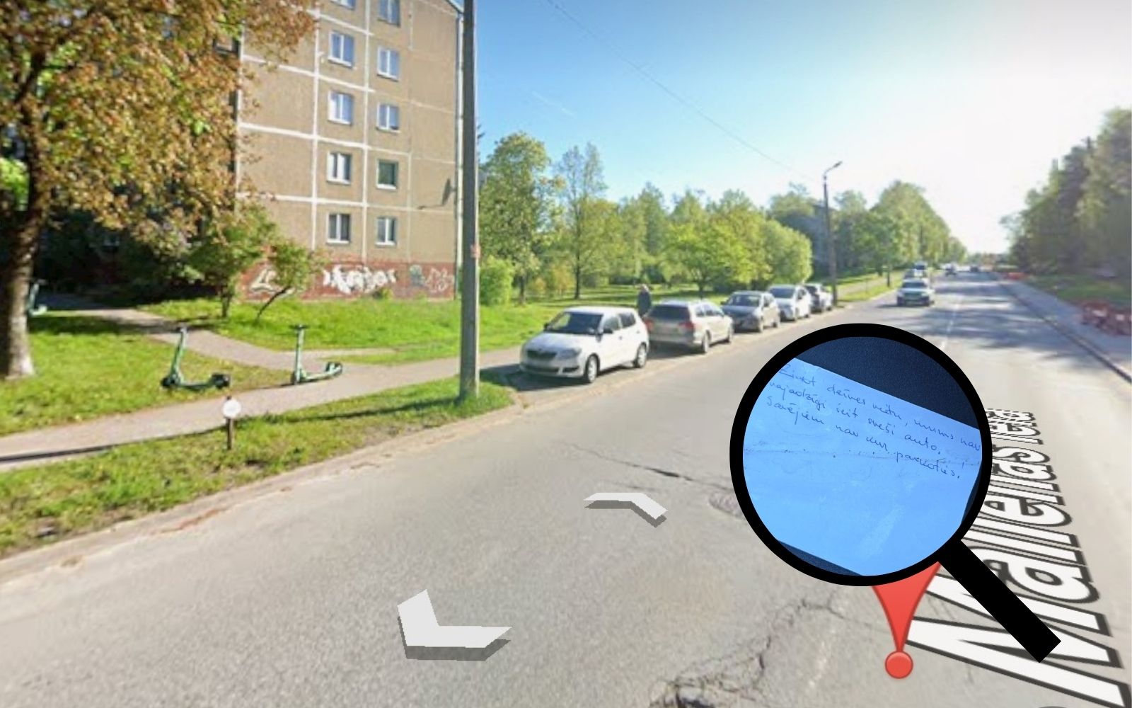 Juglā stāvvietu problēmas risina ar zīmītēm kaimiņu mašīnu logos: “Mums ...